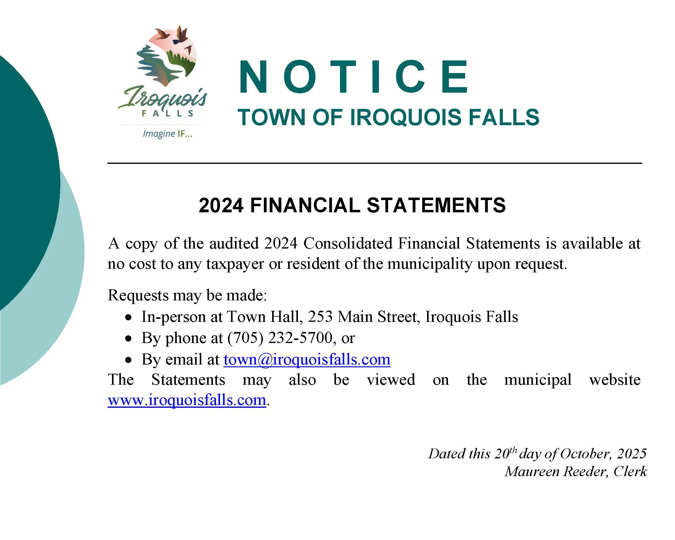 2024 Consolidated Financial Statements | Town of Iroquois Falls